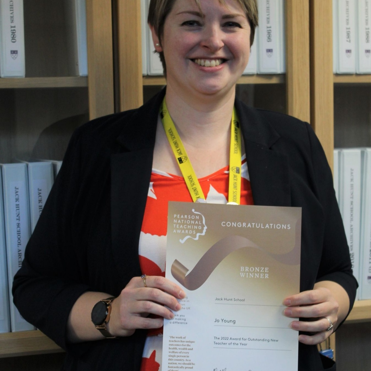 Jack Hunt Academy - English & Year 7 Curriculum Teacher Wins National Award