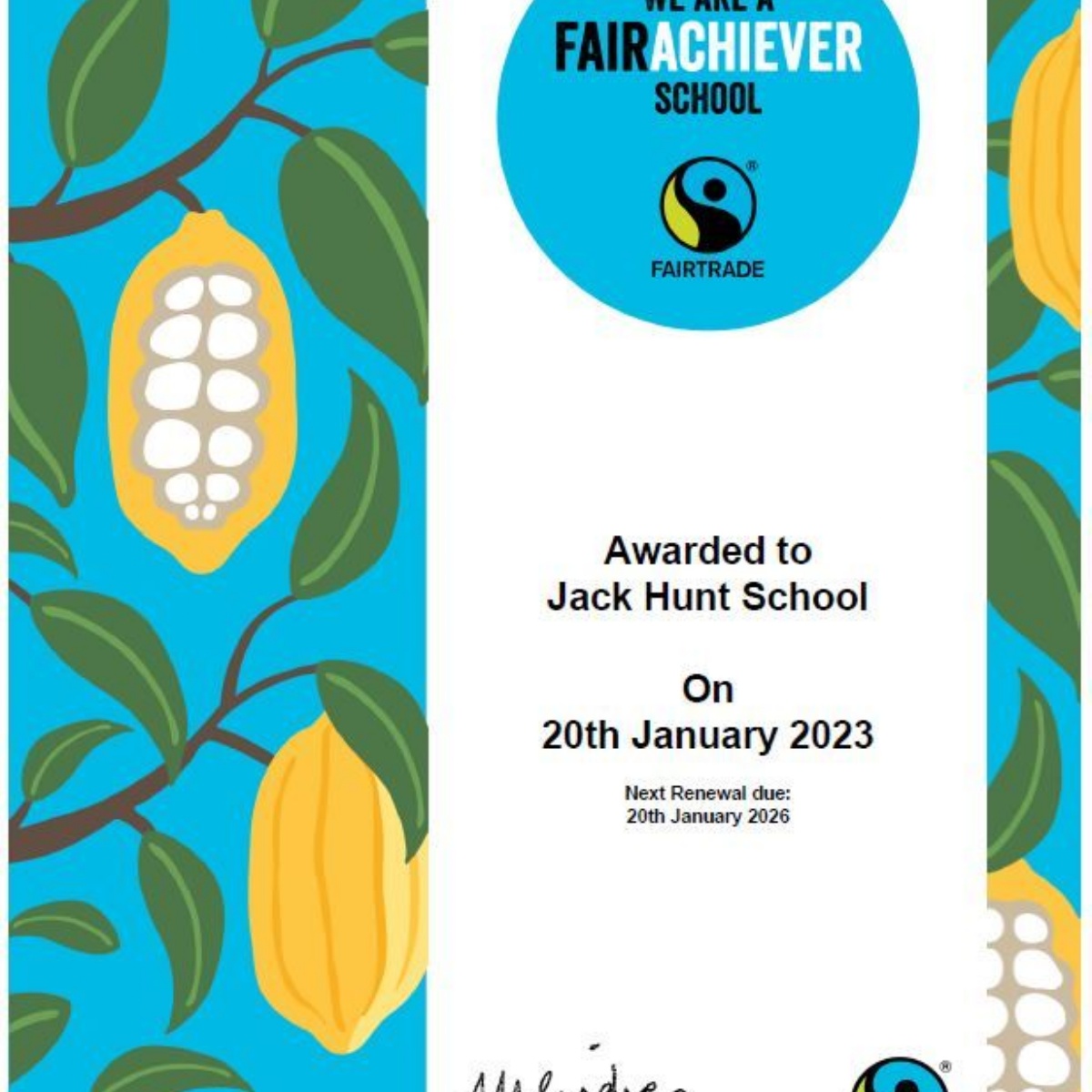 Jack Hunt Academy - FairAcheiver Award