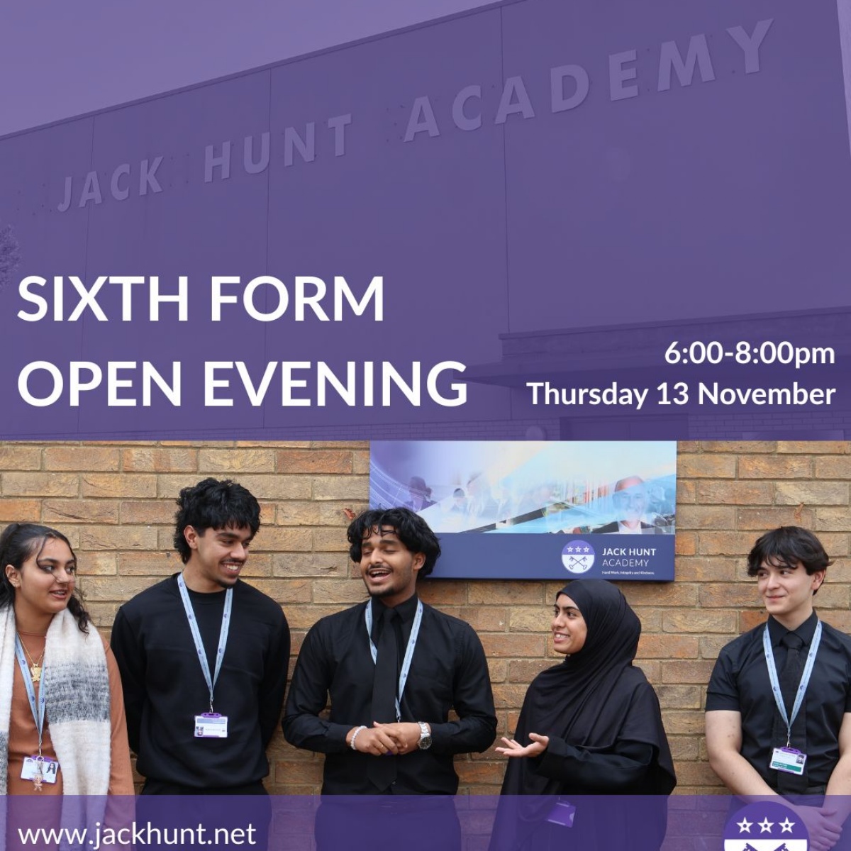 Jack Hunt Academy - SIXTH FORM OPEN EVENING